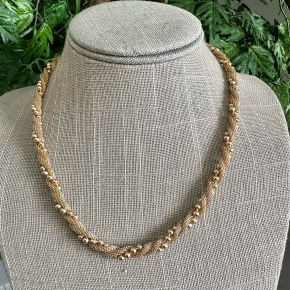 Avon | Jewelry | 8 Avon Gold Tone Rope Twist Chain Necklace Balls Mesh ...